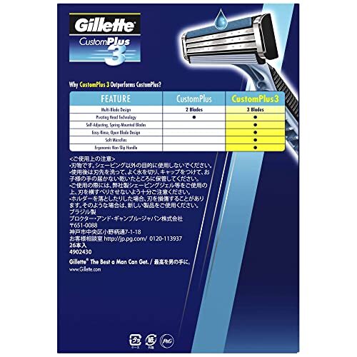 Gillette Custom Plus 3 Shaving Disposable Razor for Men 26 pcs | eBay