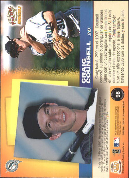1998 Pacific Invincible #98 Craig Counsell | eBay