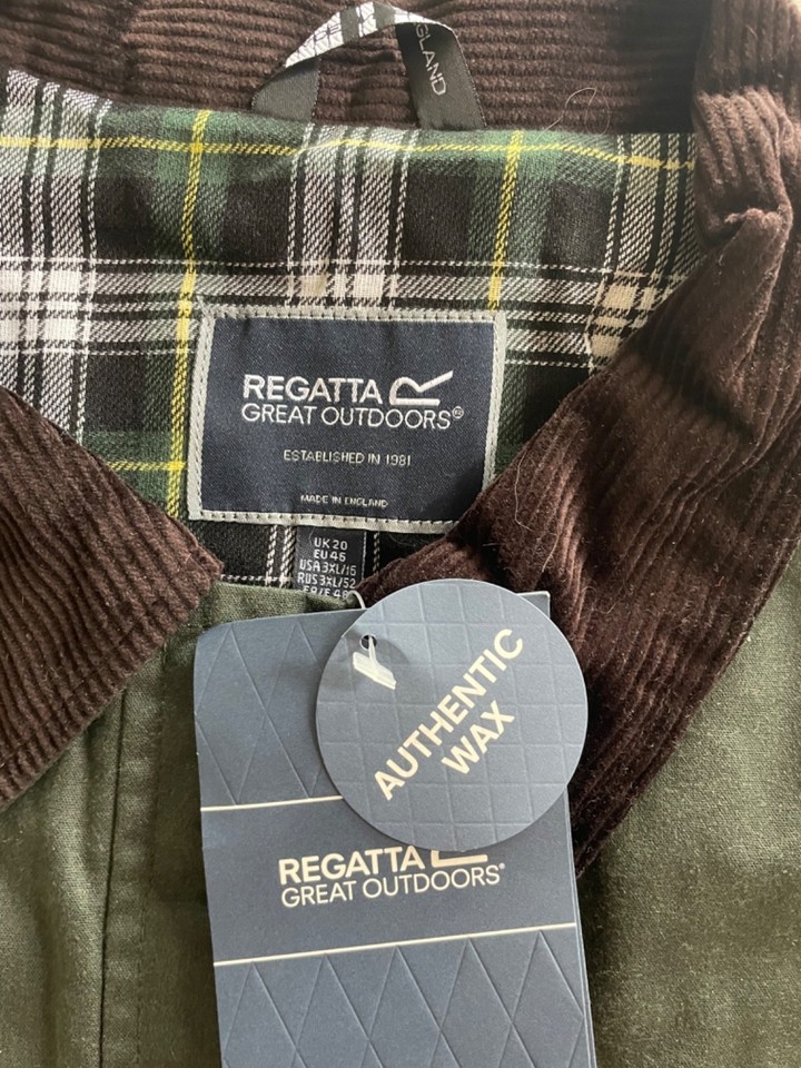 Regatta Great Outdoor Wax Jacket Women 16 Waterproof Dark Khaki NWT ...