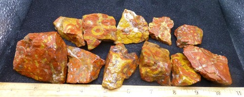 ORCA: Morgan Hill Poppy Jasper Trim Saw Size Rough 1 Pound 7.2 Ounces ...