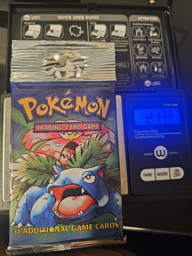 HEAVY 21.38g - Base Set 1999 Unlimited Booster Pack Long Crimp | eBay