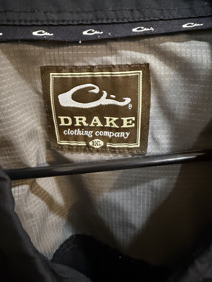 Drake Waterfowl Light Weight Short Sleeve 3XL Men's Black Shirt | eBay