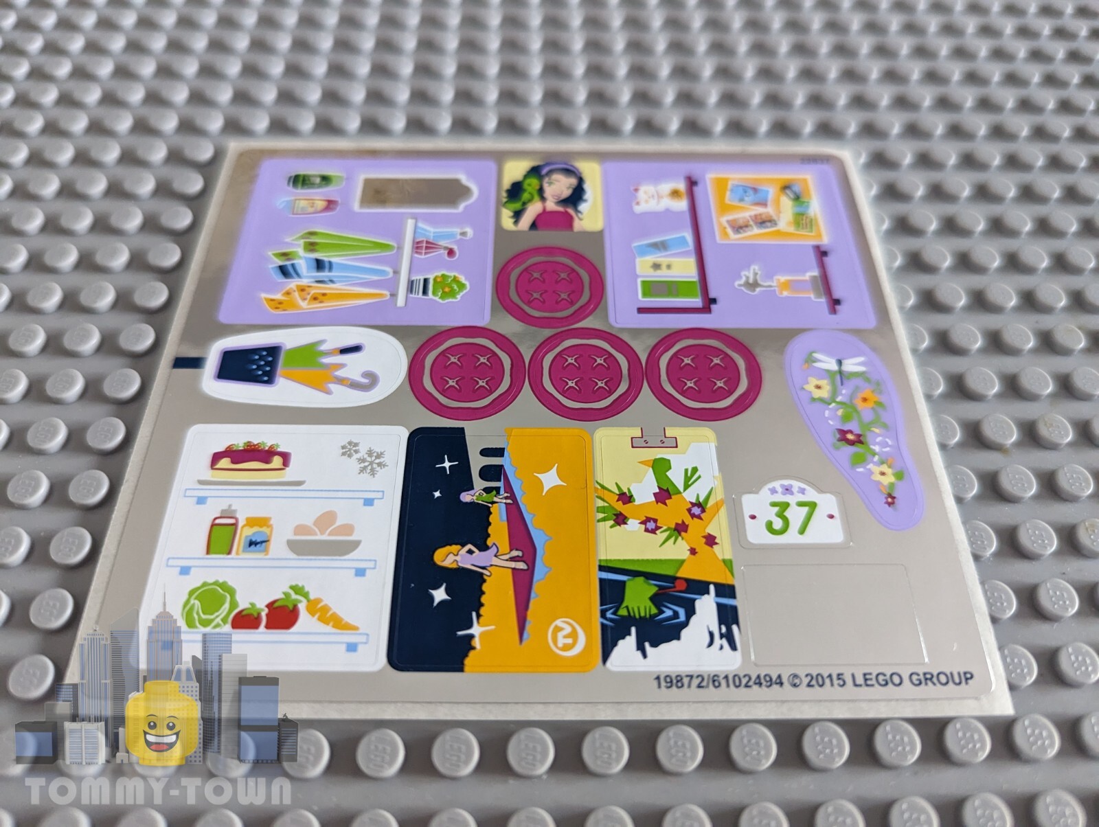 Lego Friends STICKER SHEET ONLY for Lego set 41095 Emma's House - Brand ...