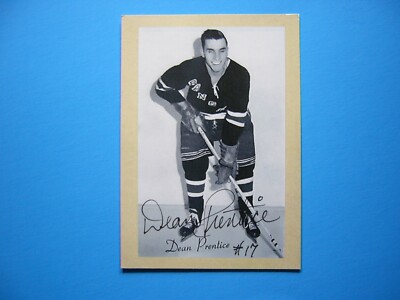 1950'S 1960`S NHL HOCKEY PHOTO DEAN PRENTICE AUTOGRAPH AUTO NEW YORK ...