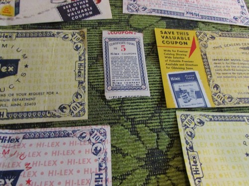 VINTAGE LOT OF 15 HI LEX (HILEX) BLEACH, LAUNDRY COUPONS. DIVERSE LOT ...