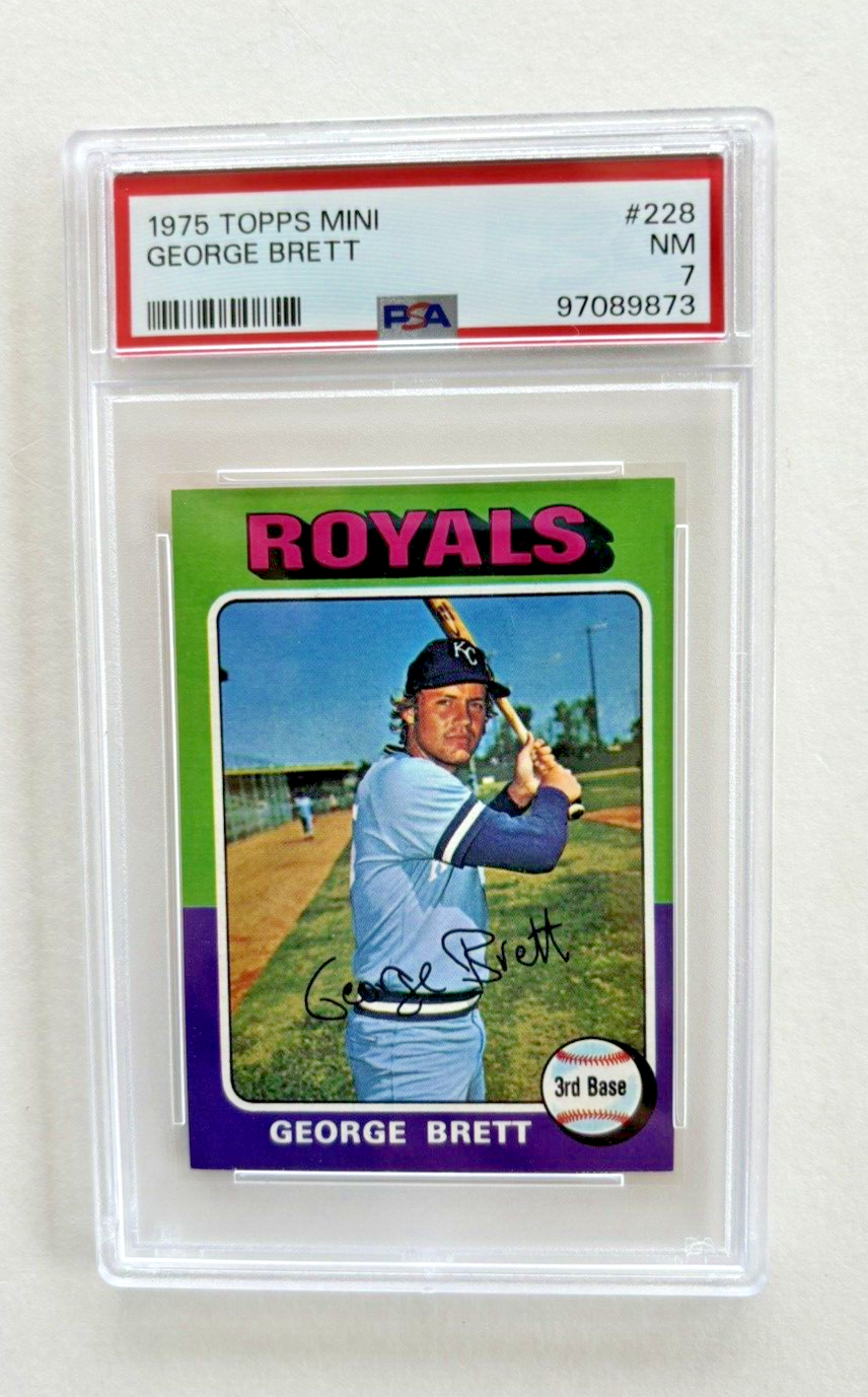 1975 Topps Mini George Brett #228 Rookie Card PSA 7 Near Mint | eBay