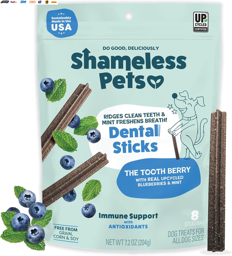 Toothberry Dental Chews for Dogs – Natural Dog Dental Sticks for Fresh ...