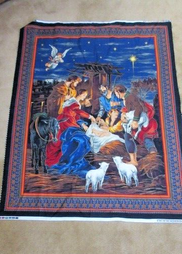 Nativity Scene Fabric Panel VIP Cranston 2004 New Manger Magi | eBay