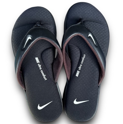 Nike Ultra Comfort 3 Womens Flip Flops Black Thong Sandals AR4498-003 ...