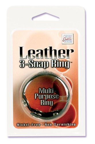 Leather 3 Snap Ring Adjustable Multi Purpose Ring | eBay