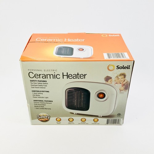Soleil Personal Indoor Ceramic Mini Heater Red New 250W Free Shipping ...