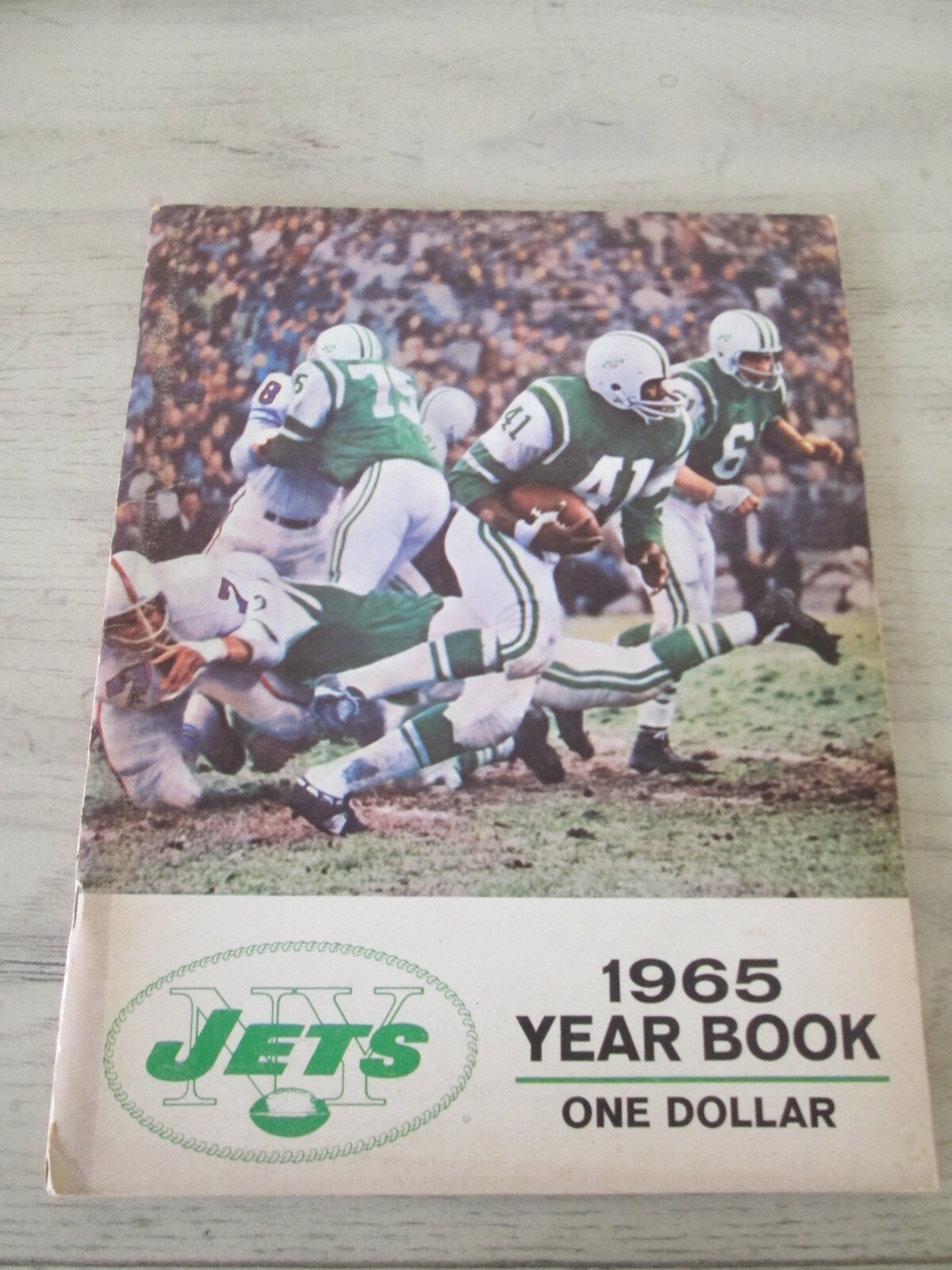 Rare Vtg New York Jets 1965 Yearbook 12 Autographs NAMATH SAUER PHILBIN ...