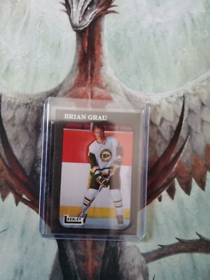 1987-88 Leesley Sioux City Musketeers USHL Hockey Brian Grau Card EX/M ...