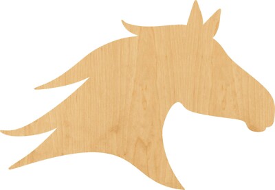 Horse Head Laser Cut Out Wood Shape Craft Supply - Woodcraft Cutout | eBay