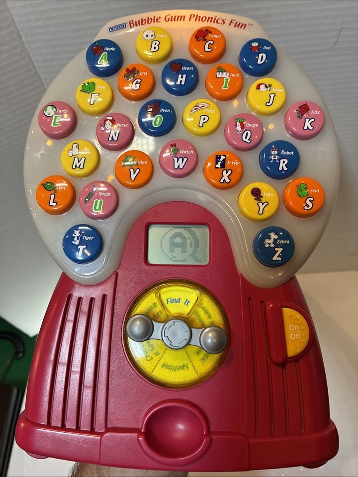 Vtg Electronic VTECH BUBBLE GUM PHONICS FUN Learning Toy 1999 Works ...