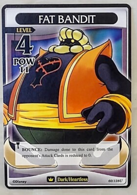 KINGDOM HEARTS TCG Fat Bandit 60/128C Level 4 A Darkness Awakened NM ...