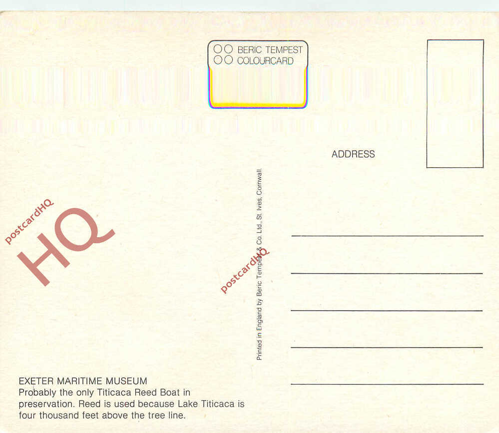 Picture Postcard-:TITICACA REED BOAT, EXETER MARITIME MUSEUM | eBay UK