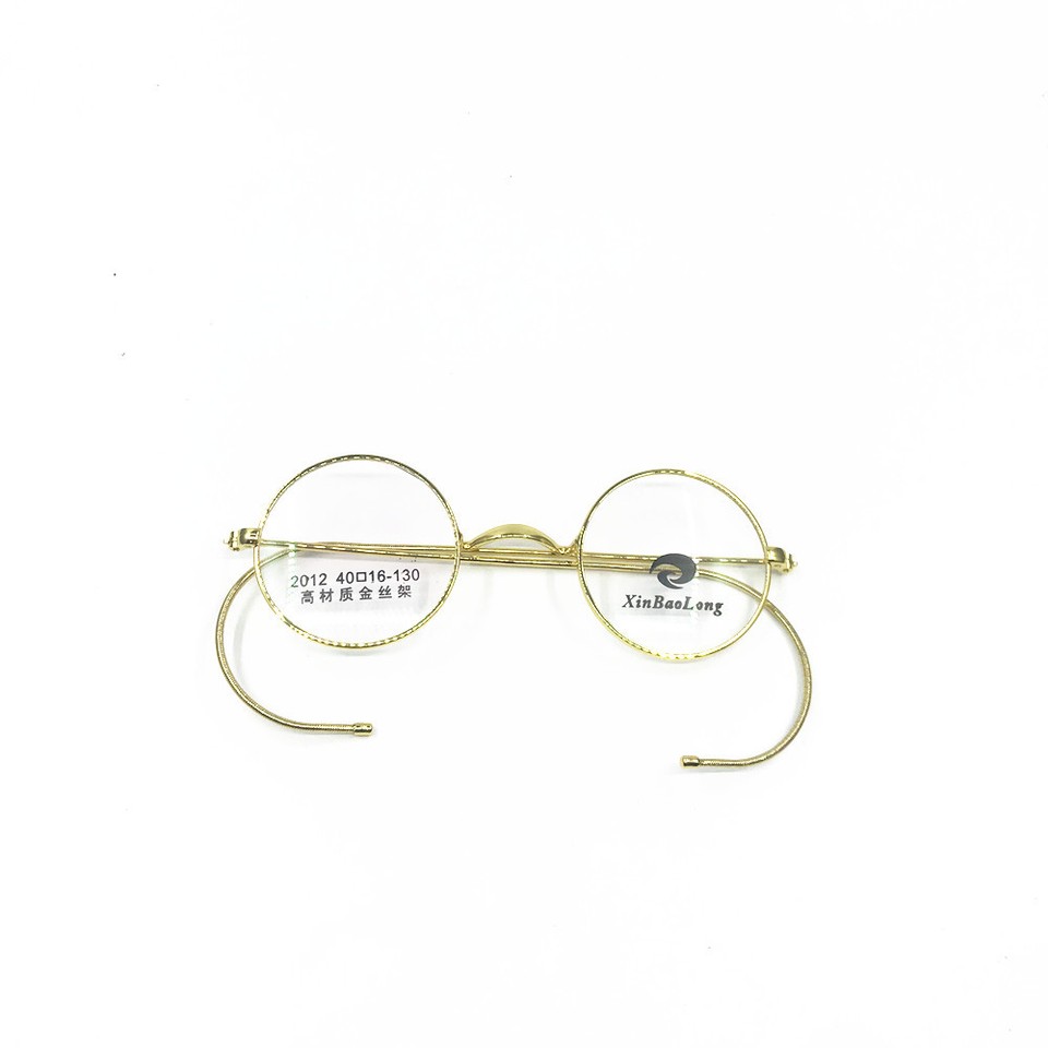 Vintage Round Antique Wire Rim Eyeglass Frames Flexible Full Rim ...
