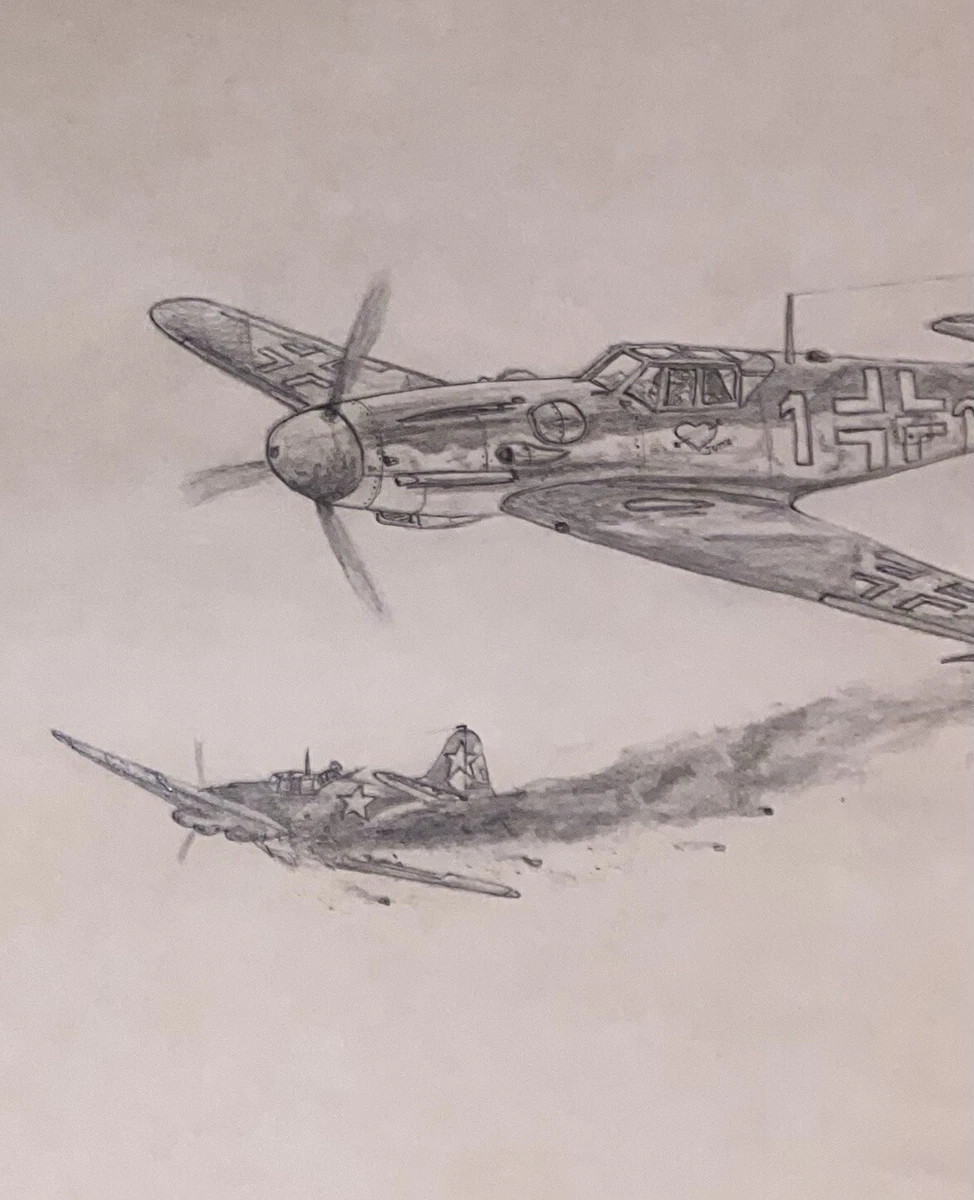 Aeroplane Pencil Drawing