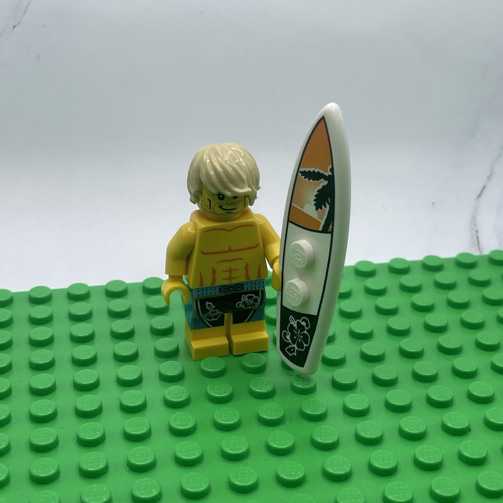Lego Series 2 Minifigure Surfer with Surfboard Minifig Legos | eBay