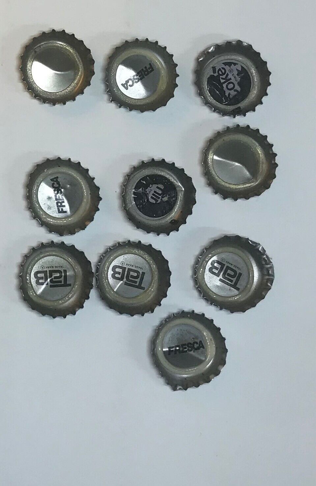 Mixed lot of 10 - 1970s Soda Bottle Caps Coke Fresca Tab Squirt lot #5 ...