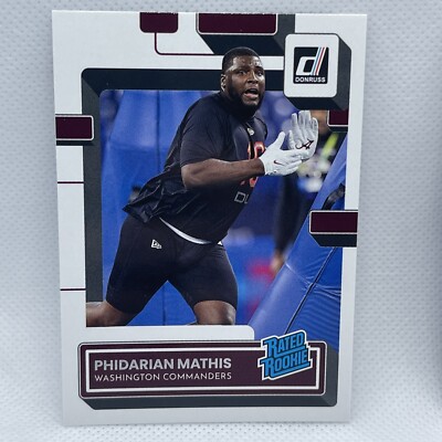 2022 Panini Donruss Football #371 Phidarian Mathis Base RC Rated Rookie ...