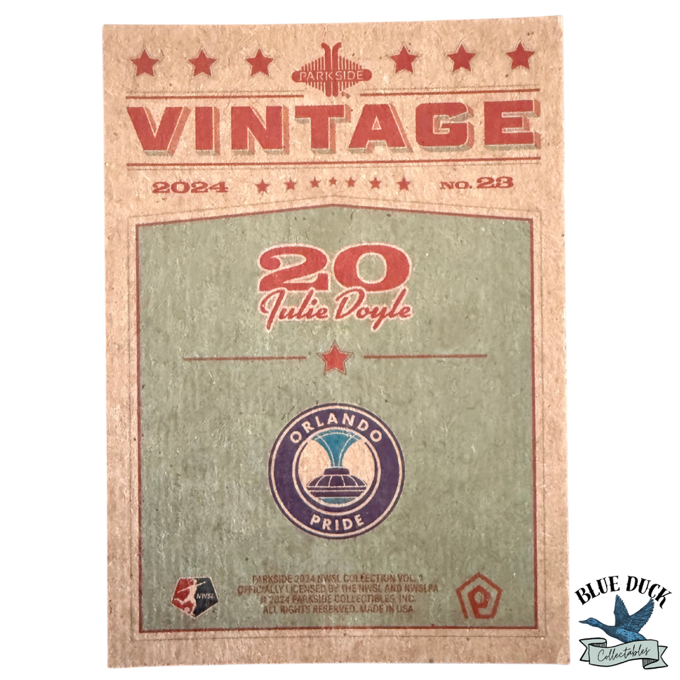 Julie Doyle - 2024 Parkside NWSL Vol 1 Vintage - #23 - Orlando Pride | eBay