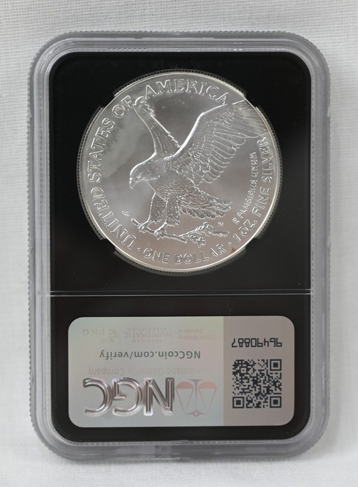 2025 $1 Silver Eagle NGC MS70 Official Red Book Black Mount | eBay