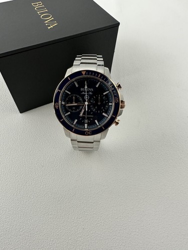 Bulova 98B301 Marine Star Blue 45mm Stainless Steel Case Men's Watch ...