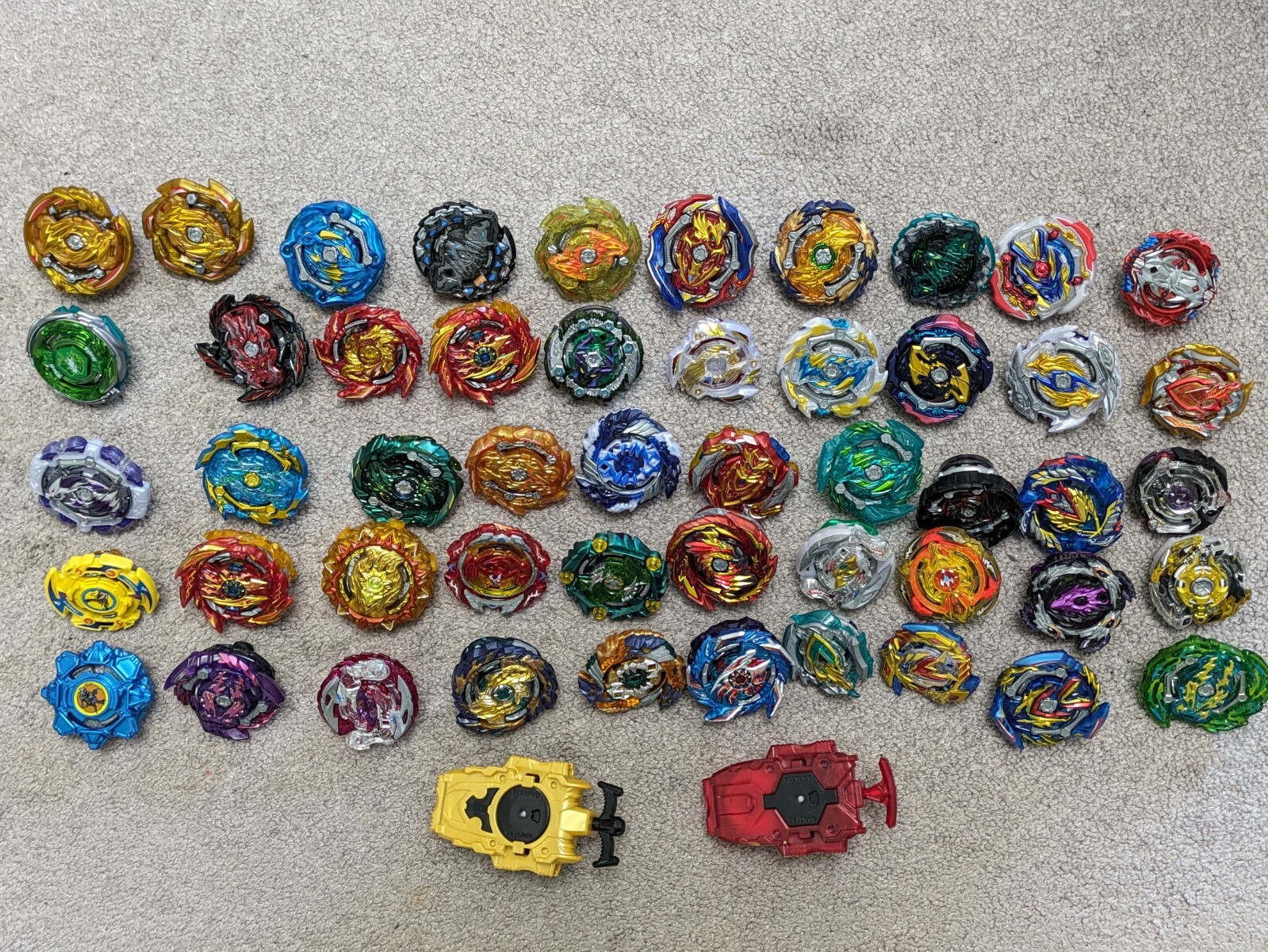 Beyblade lot of Takara Tomy Burst Beyblades + String Launcher | eBay