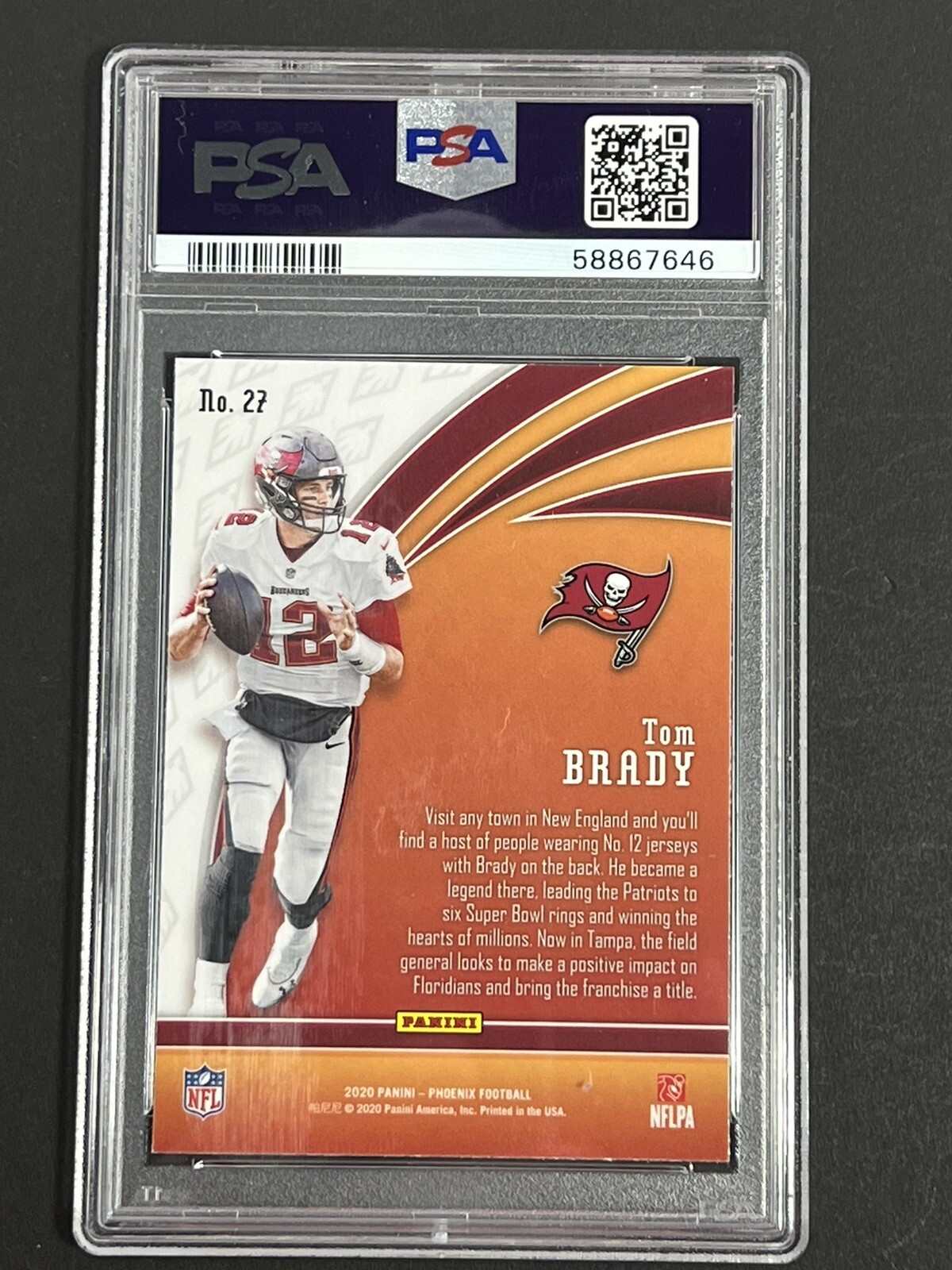 2020 PANINI PHOENIX #27 TOM BRADY FLAME THROWERS PSA 9 MINT 646 | eBay