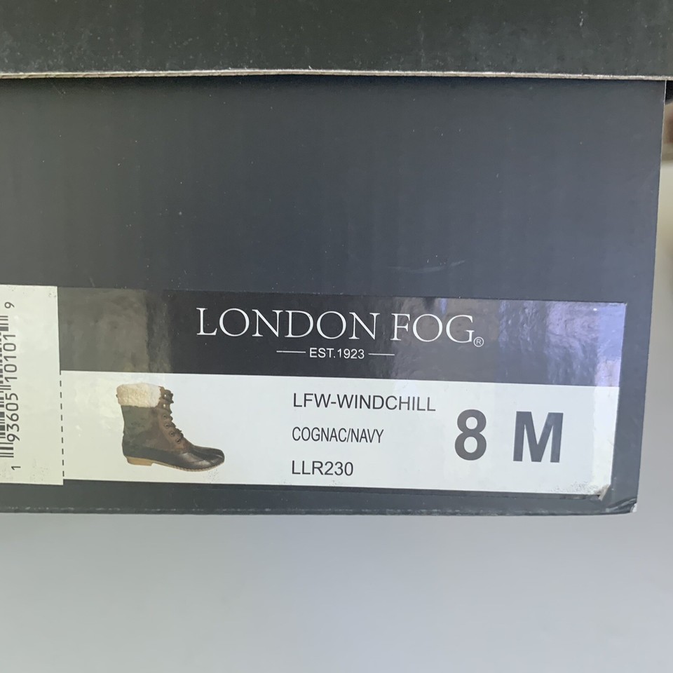 London Fog Women’s LFW WINDCHILL Ankle Lace Up Wellies Rain Boots US 8 ...