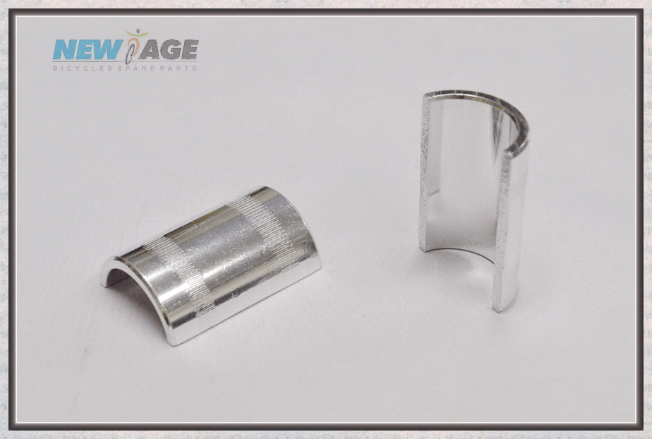 NEW Silver Handlebar Shims 31.8mm to 25.4mm Alloy Bicycle Bike Handle ...