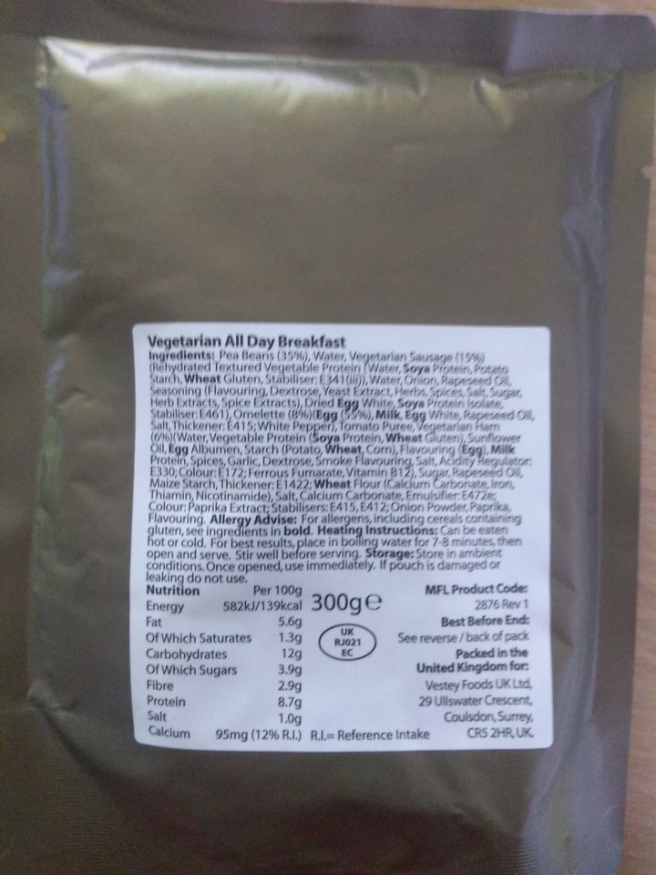 BRITISH ARMY MOD RATION PACKS MEALS MRE EMERGENCY FOOD SUPPLIES READY ...