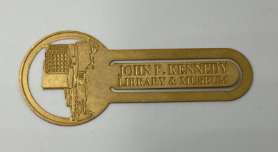John F. Kennedy Library & Museum Gold / Brass Bookmark Presidential ...