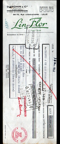 LILLE (59) USINE / CONFECTION & FILATURE de LIN "LIN FLOR / DANCHIN ...