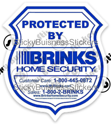 Single Protected By Brinks Home Security Vinyl Window Sticker ...