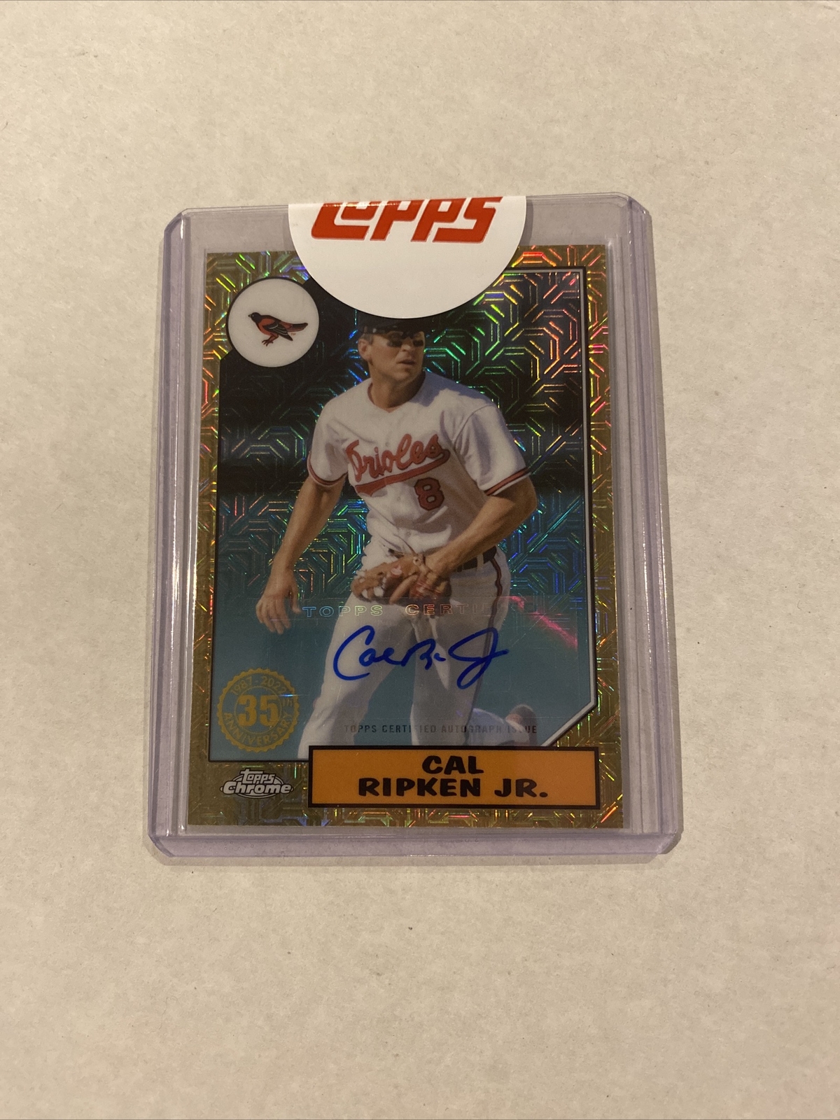 2022 Topps Chrome Cal Ripken Jr Auto 1987 Silver Pack Refractor #d 13/ ...