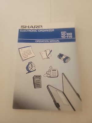 Sharp Electronic Organizer Y0 MANUAL | eBay