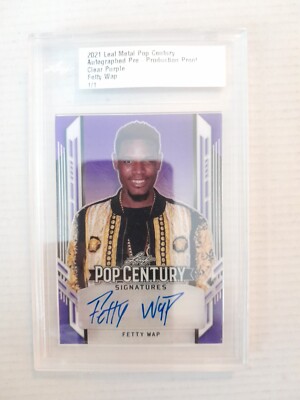 Fetty Wap 1/1 Clear Purple Autograph Pre Production Proof 2021 Leaf Pop ...