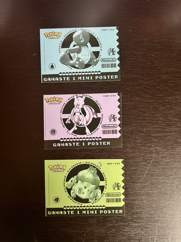 Pokemon Blue Pokedex Vol. 3 Ganaste 1 Mini Poster - Mewtwo, Squirtle ...