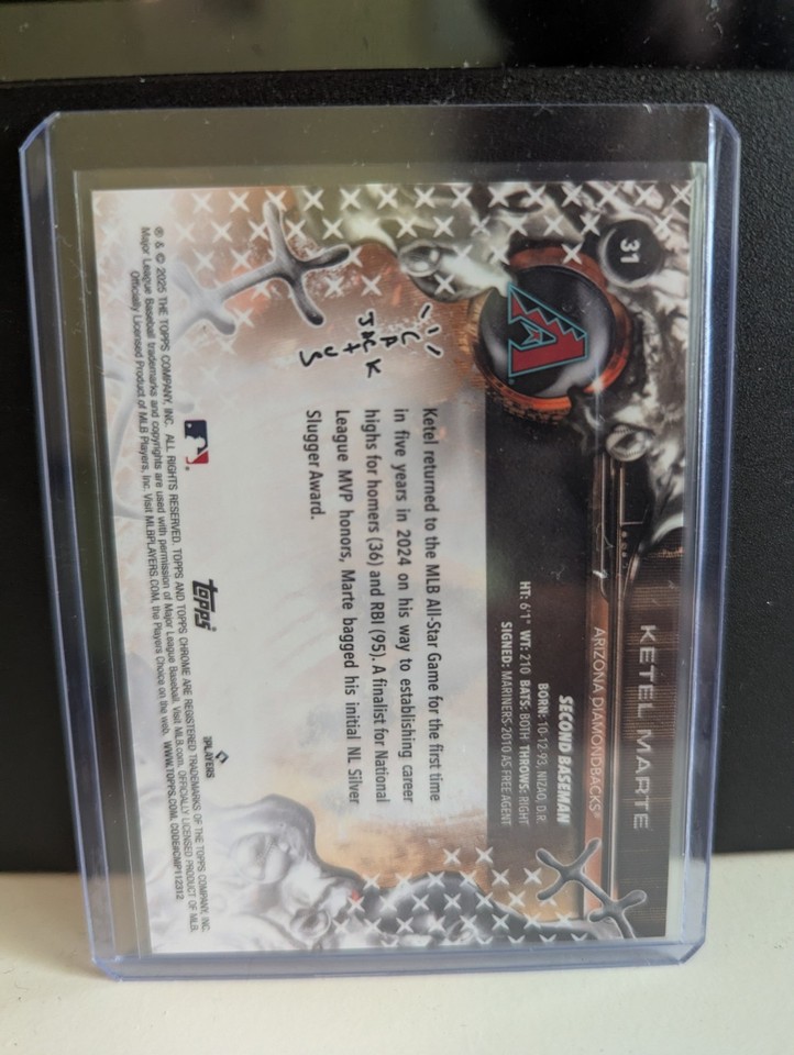 2025 Topps Chrome Fanatics Cactus Jack SP KETEL MARTE | eBay