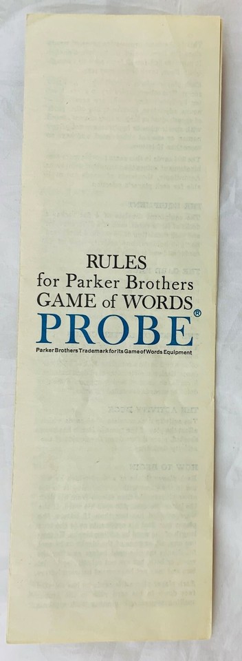 1964 Probe Game of Words by Parker Brothers Complete in Great Cond FREE ...