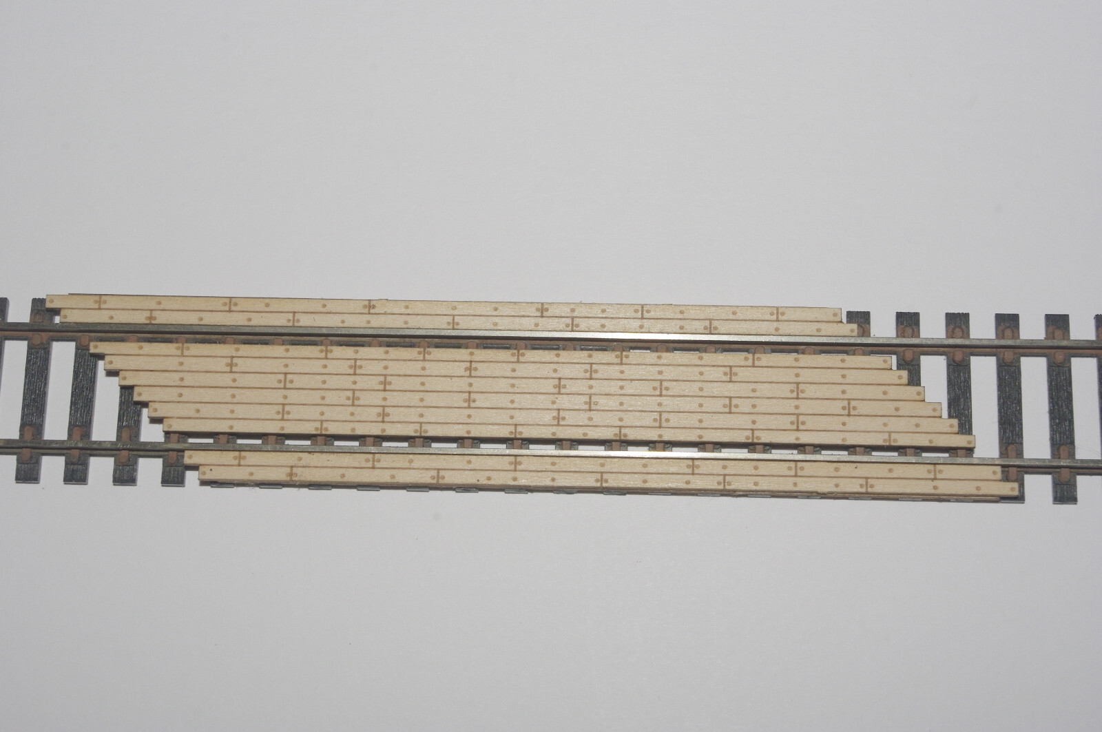 Ho scale wood Railroad Grade crossing double lane left angle. 2 per set ...