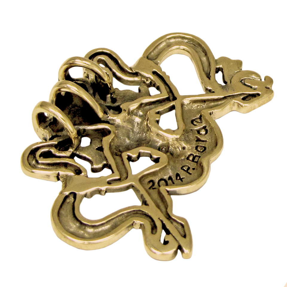 Bronze Ormhaxan Celtic Snake Witch Goddess Pendant Naga Serpent Jewelry ...