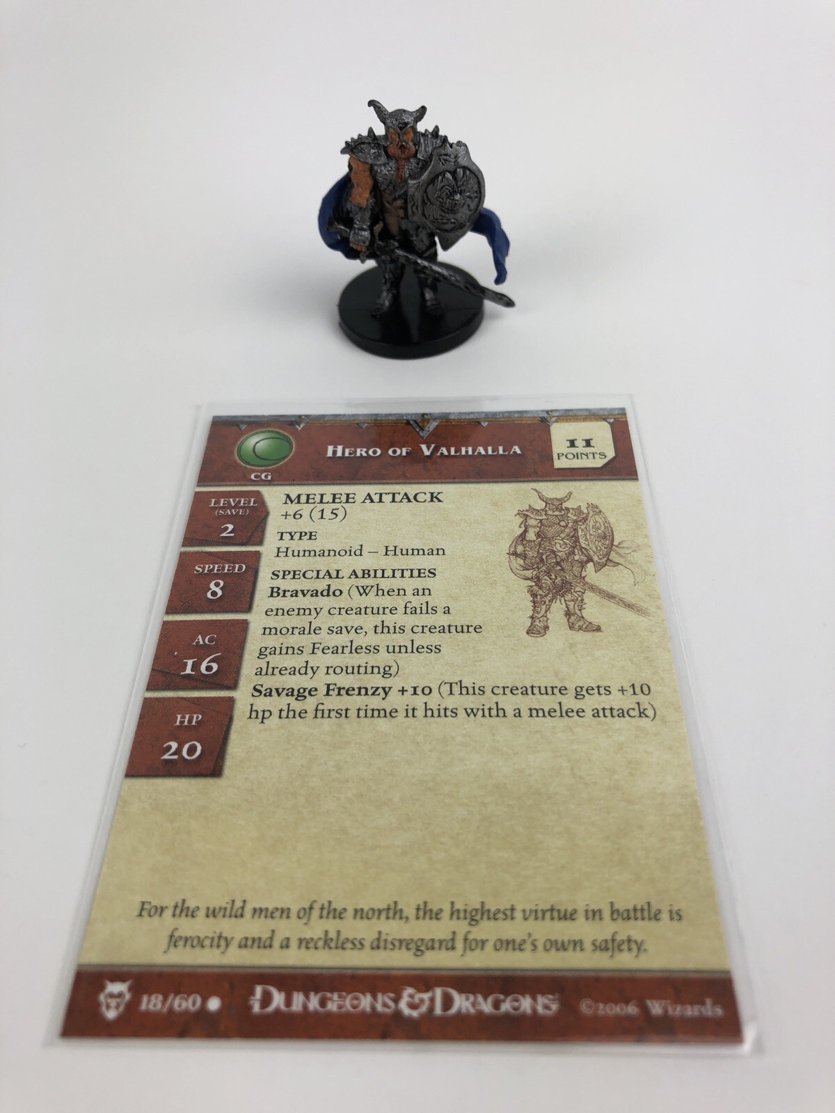 D&D Mini Hero Of Valhalla #18 With Card Dungeons & Dragons Miniatures ...