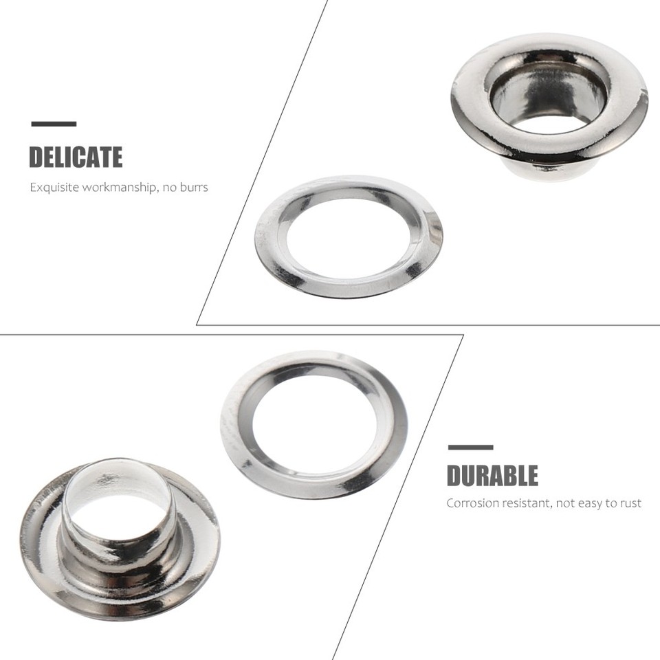 100 Pcs Grommet Kit Curtain Buttonhole Rings for Curtains Home Grommets ...