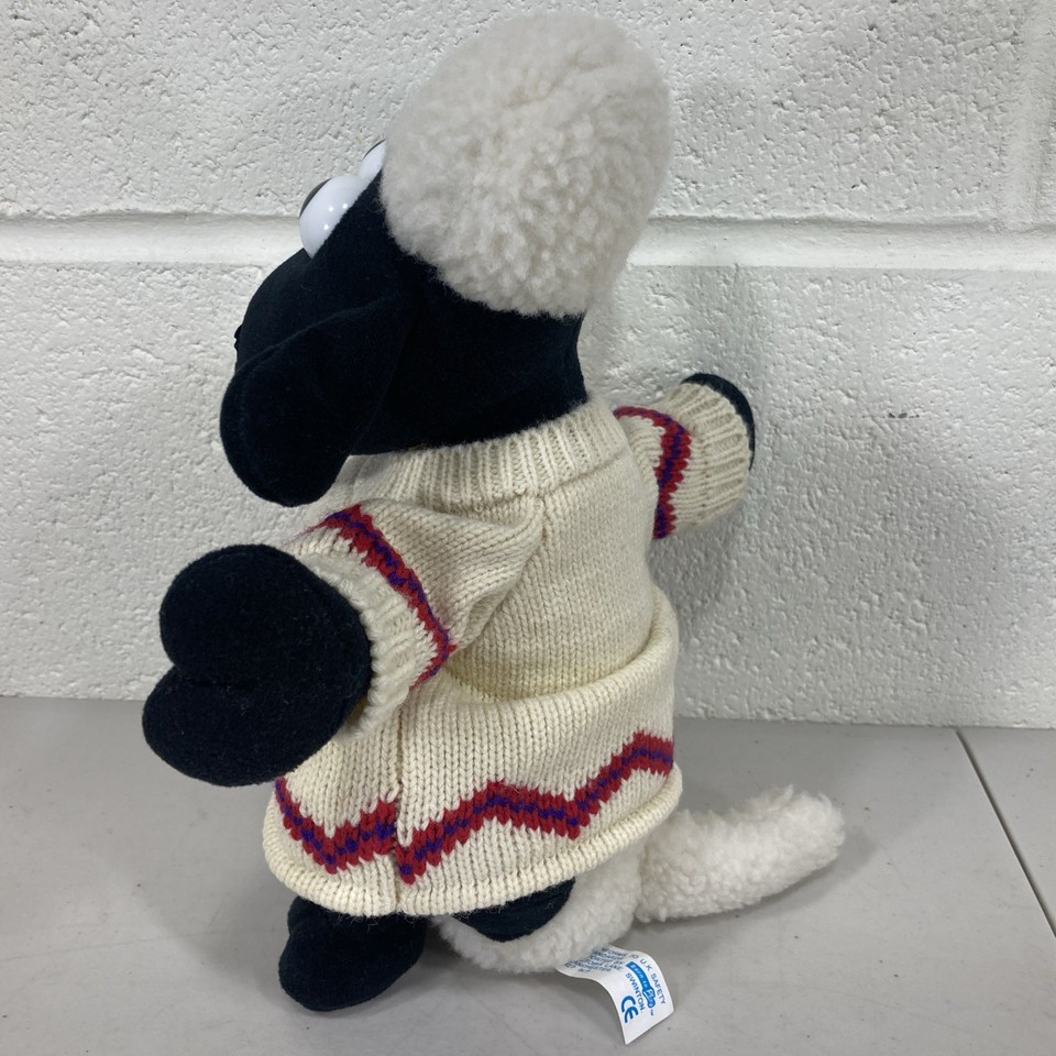 Shaun The Sheep Plush Wool Sweater Wallace And Gromit Stuffed 1989 ...