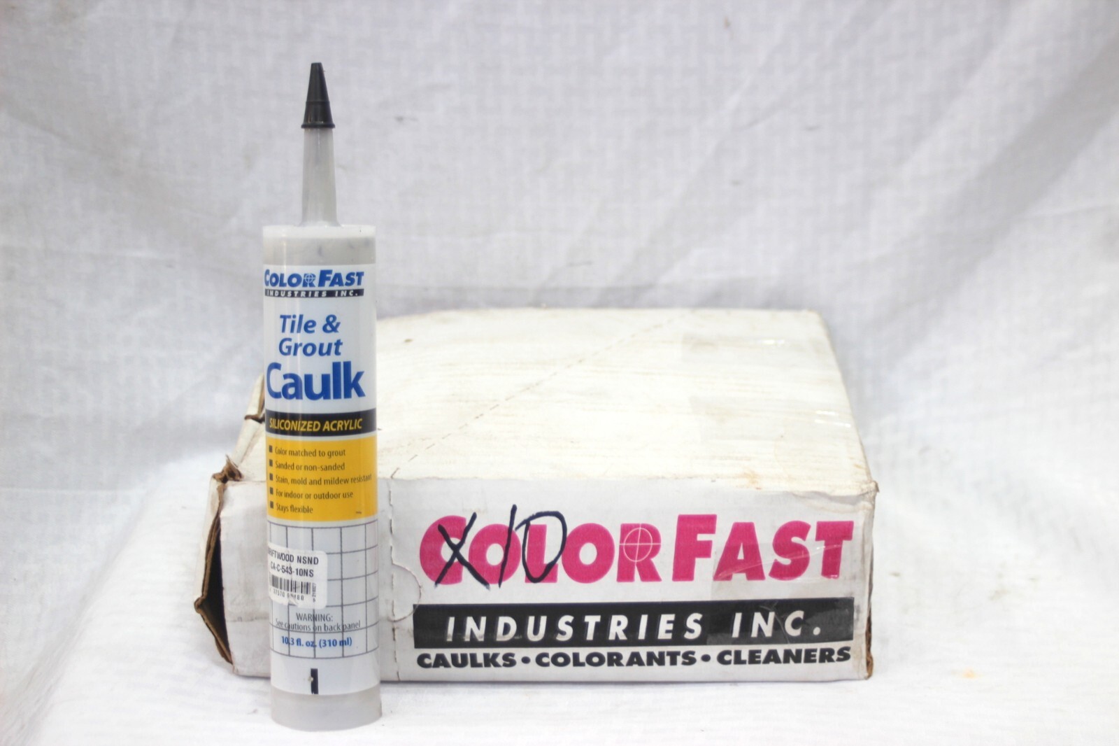 1 CASE of 10- Colorfast Tile & Grout Acrylic Non Sanded 10.3 oz Caulk ...