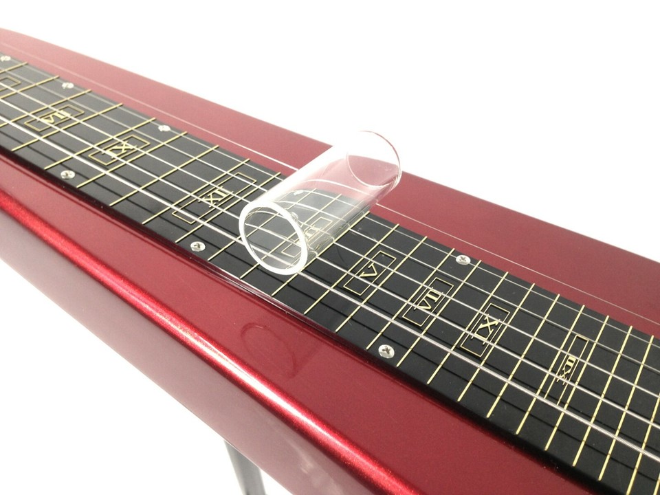 Haze Solid Body Electric LAP Steel Guitar, Metallic Red Glass Tone Bar ...